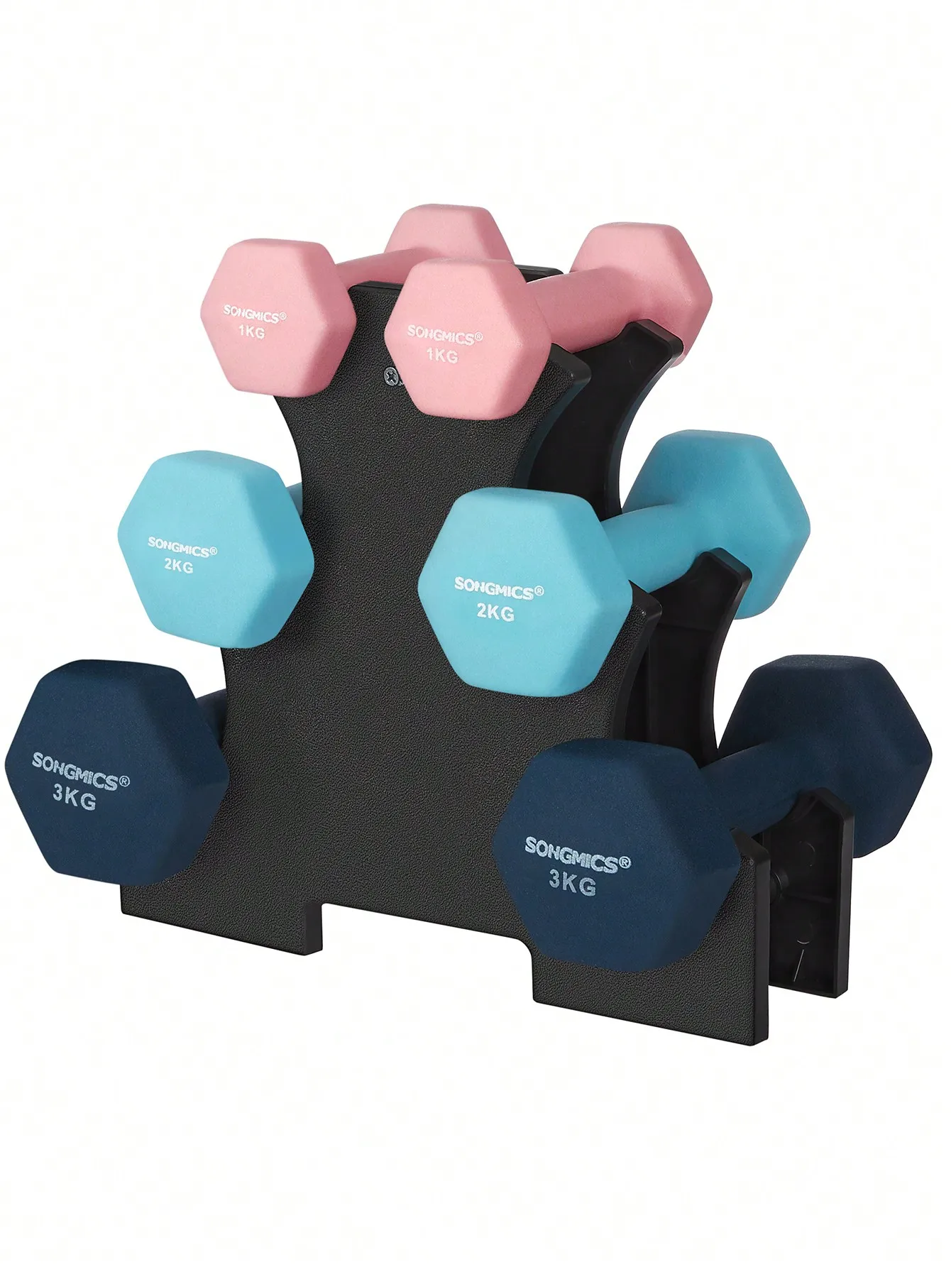 Hantel-Set Kurzhanteln 12kg, Hantel Set, Hexagon, Neopren Hanteln – Spargut