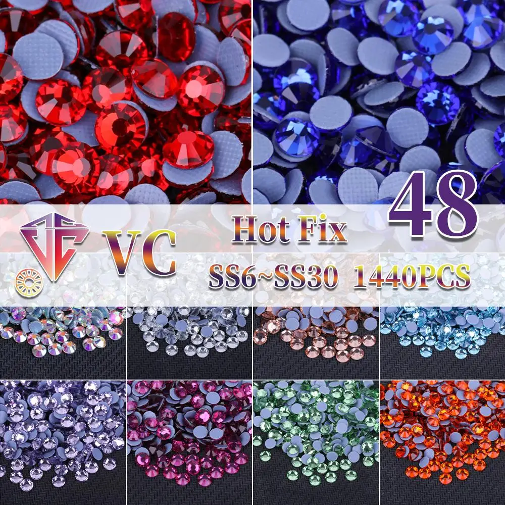High Quality Bulk Hotfix Rhinestones SS6-SS30 стразы Flatback Stones ...