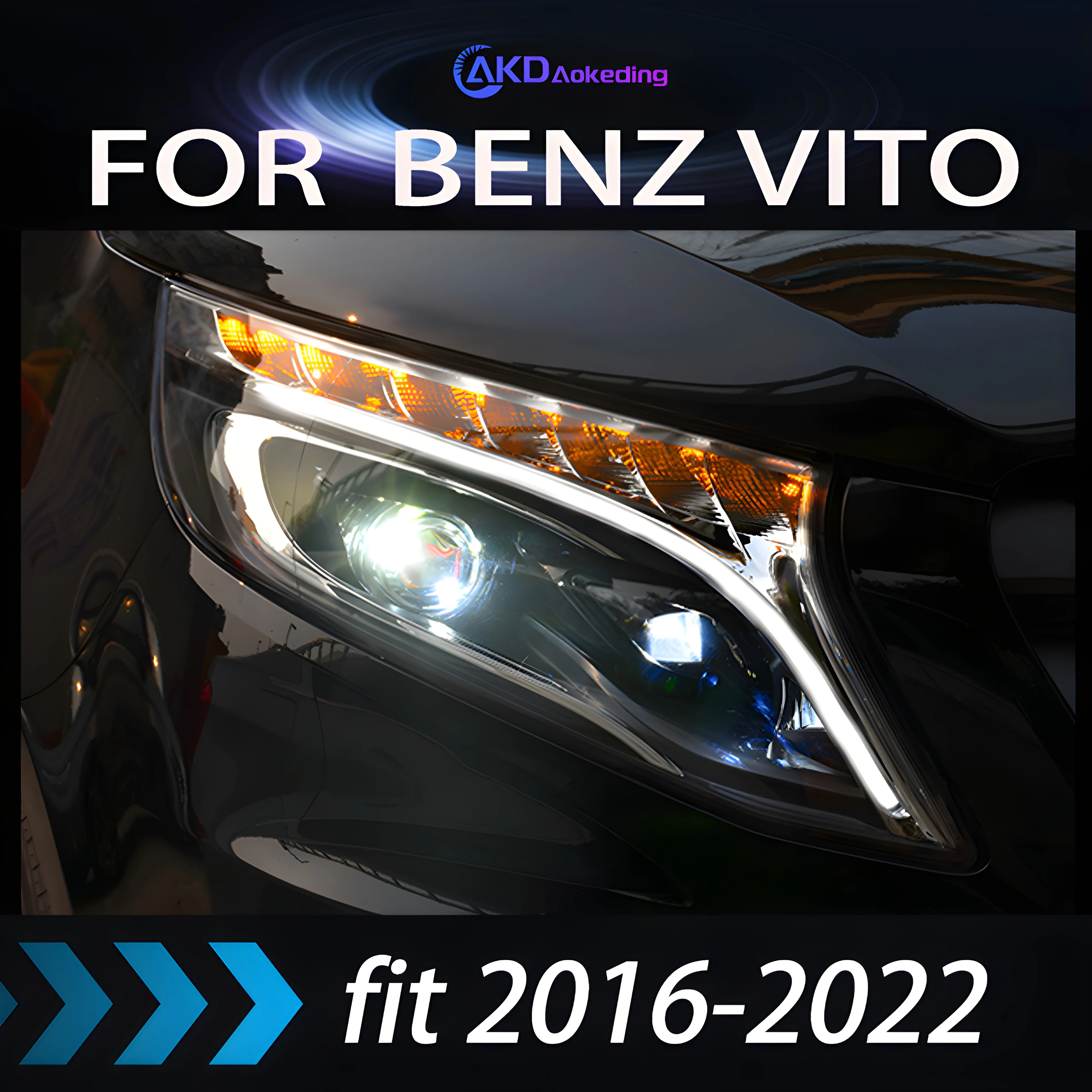 Headlight-For-Benz-VITO-W447-V-Class-LED-Headlights-2013-2018-Head-Lamp ...