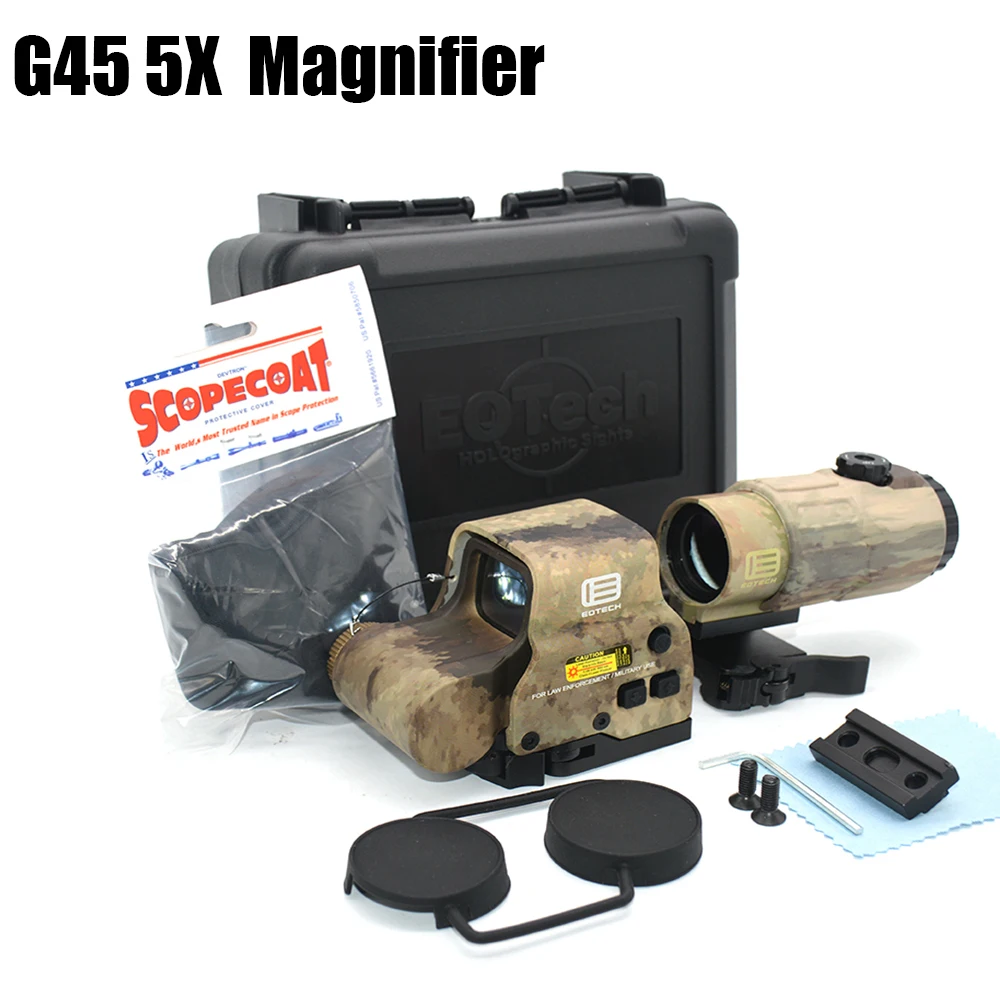 2022 NEW Airsoft G45 5X Magnifier 558 Red Dot Combo Scope Optics ...