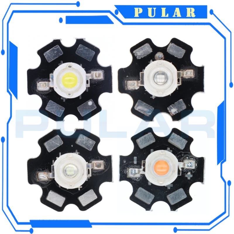 10pcs-1W-3W-5W-High-Power-LED-Beads-PLR-Full-Spectrum-Pure-White-Red ...