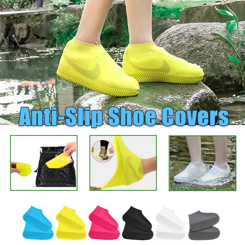 1-Pair-Waterproof-Non-slip-Silicone-Rain-Shoes-High-Elastic-Rain-Boots ...