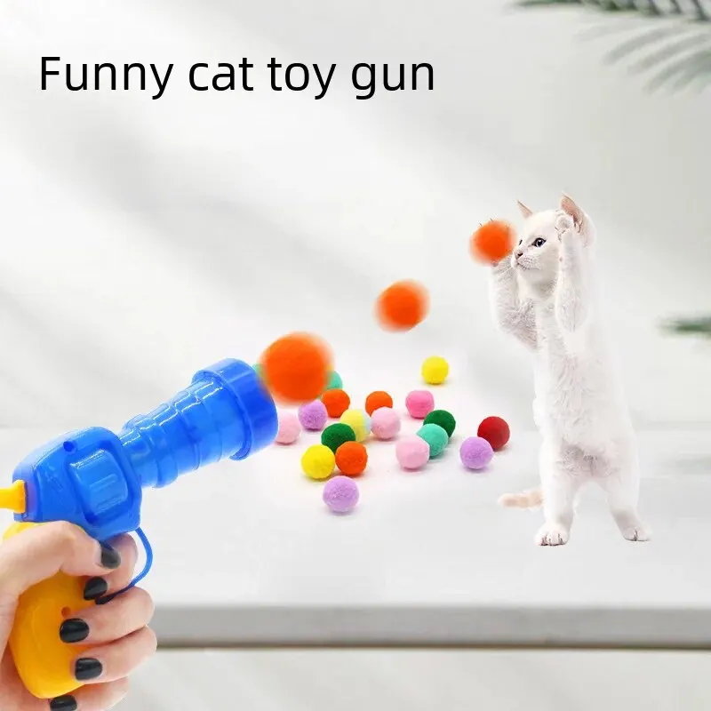 Self-Entertaining-Cat-Mint-Plush-Toy-Gun-Slingshot-Lazy-Ball-Cat-Toy ...