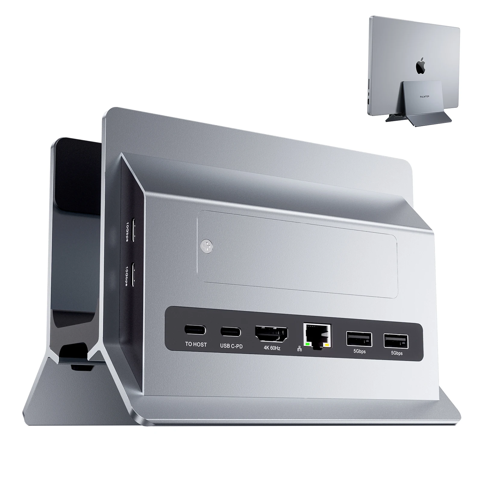 PULWTOP-USB-C-Docking-Station-with-Stand-with-4K-60Hz-HDMI-3-USB-SD-TF ...