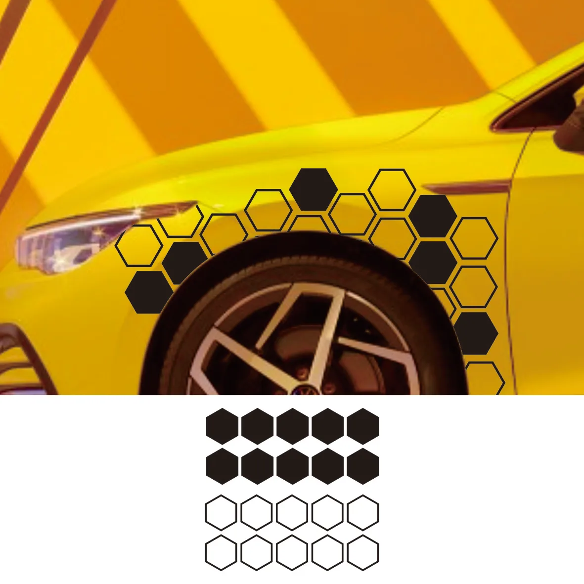 10PCS-Hollow-solid-Honeycomb-Car-Stickers-DIY-Sport-Auto-Side-Door ...