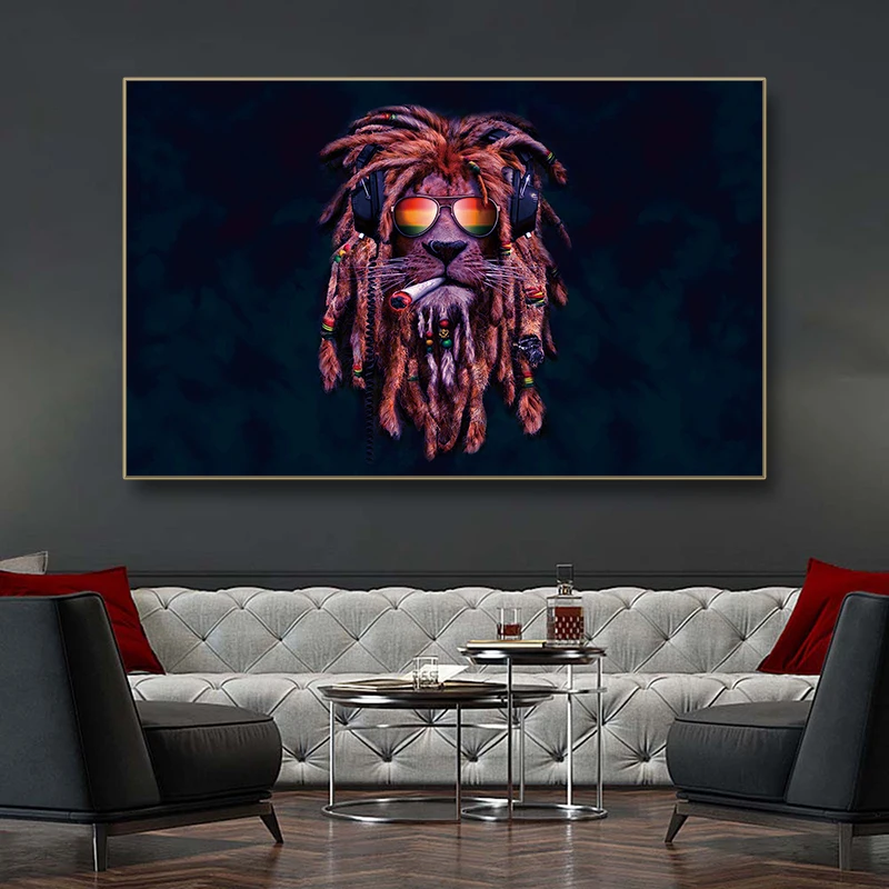 Rasta Lion Poster