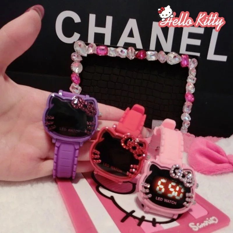 Hello-Kitty-Smart-Watch-Electronic-Watch-Cute-LED-Sports-Waterproof ...
