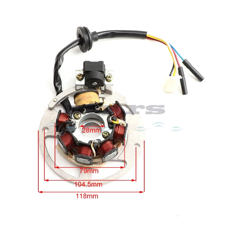 7 Coil 5 Wire AC Magneto Stator For Scooter JOG 90 4DM Vento ZIP Keeway ...