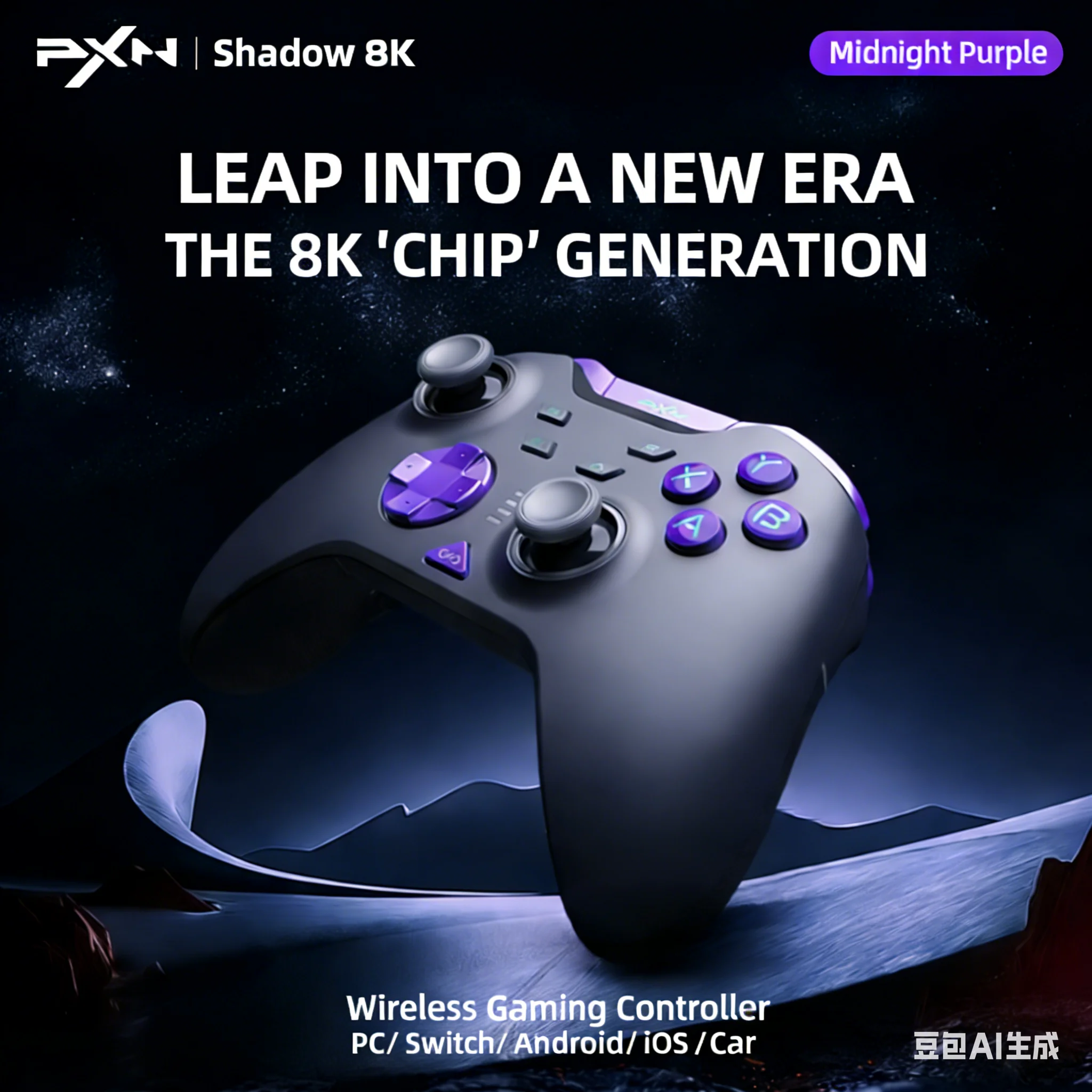 PXN P5 Wireless Gaming Controller 2.4G Bluetooth Hall Effect Gamepad ...