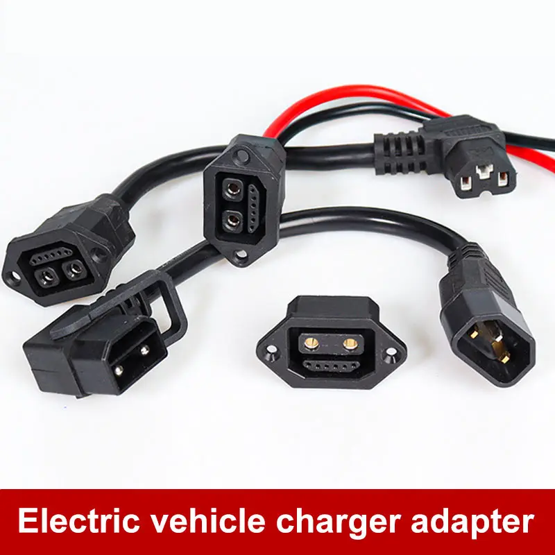 Electric Vehicle Charger Connector Adapter 2+6 E-bike Lithium Battery ...