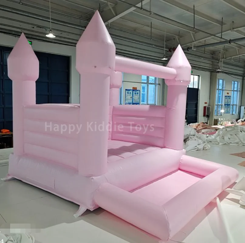 Factory Supply 8x10ft Pastel Pink Inflatable Bounce House Ball Pit ...