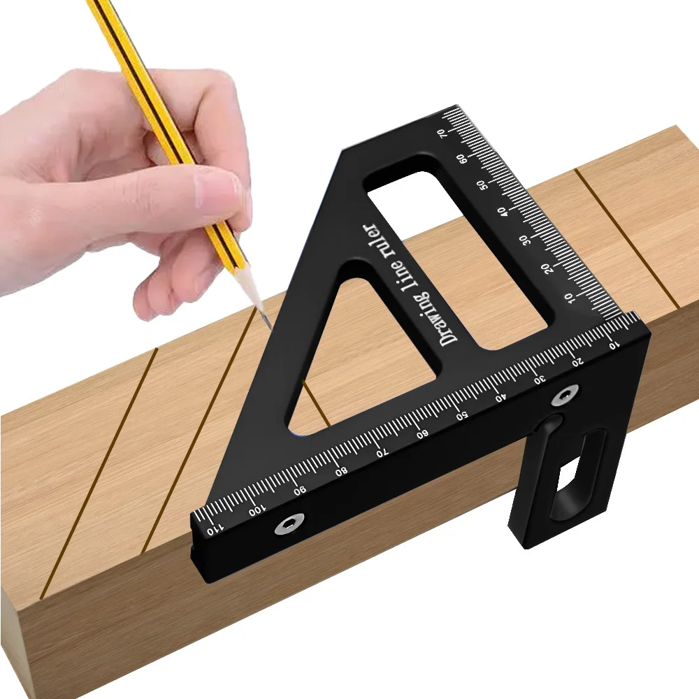 Carpenter-Square-Woodworking-Square-Protractor-Aluminum-Miter-Triangle ...