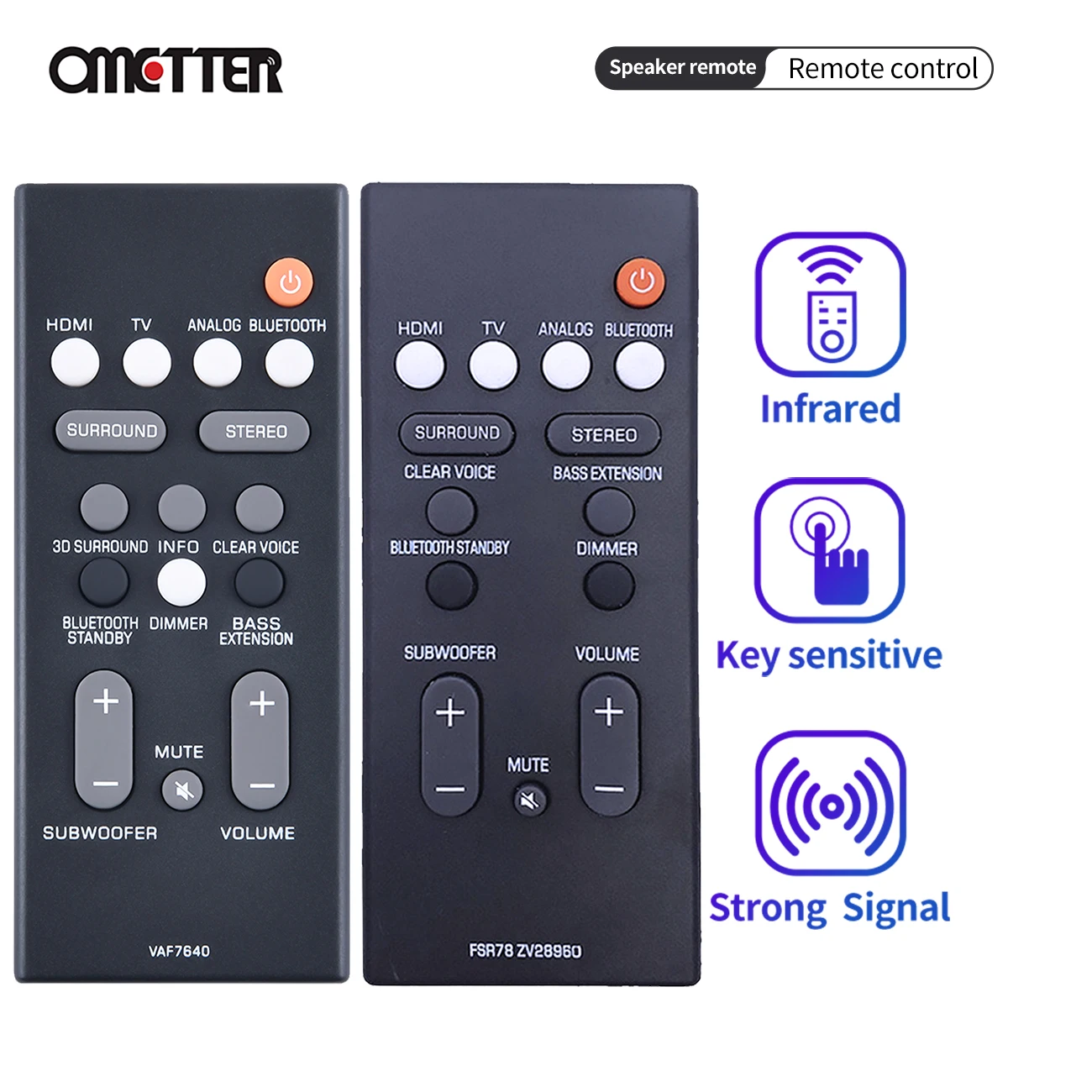 VAF7640-FSR78-ZV28960-Suitable-for-Yamaha-Remote-Control-ATS-1080-YAS ...