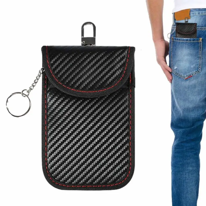 Car-Key-Security-Double-Sided-Key-Bag-Key-Fob-Protector-Anti-Theft ...