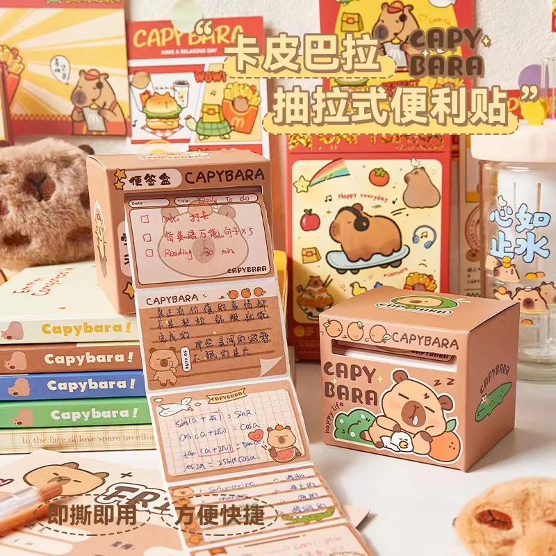 Kawaii-stationery-supplies-Notepad-cute-Capybara-sticky-notes ...