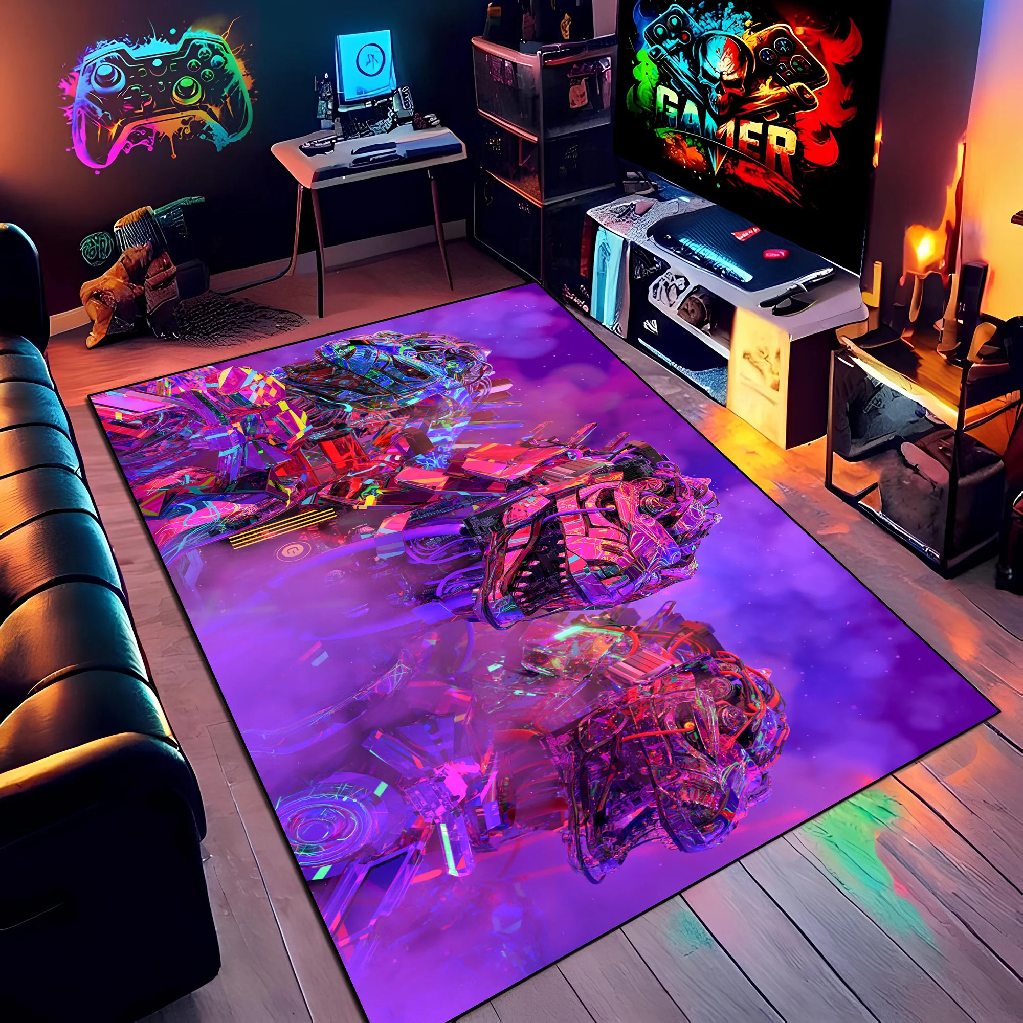 Punk-Style-Luxury-Carpets-Cartoon-Dinosaur-Large-Area-Living-Room-Rugs ...