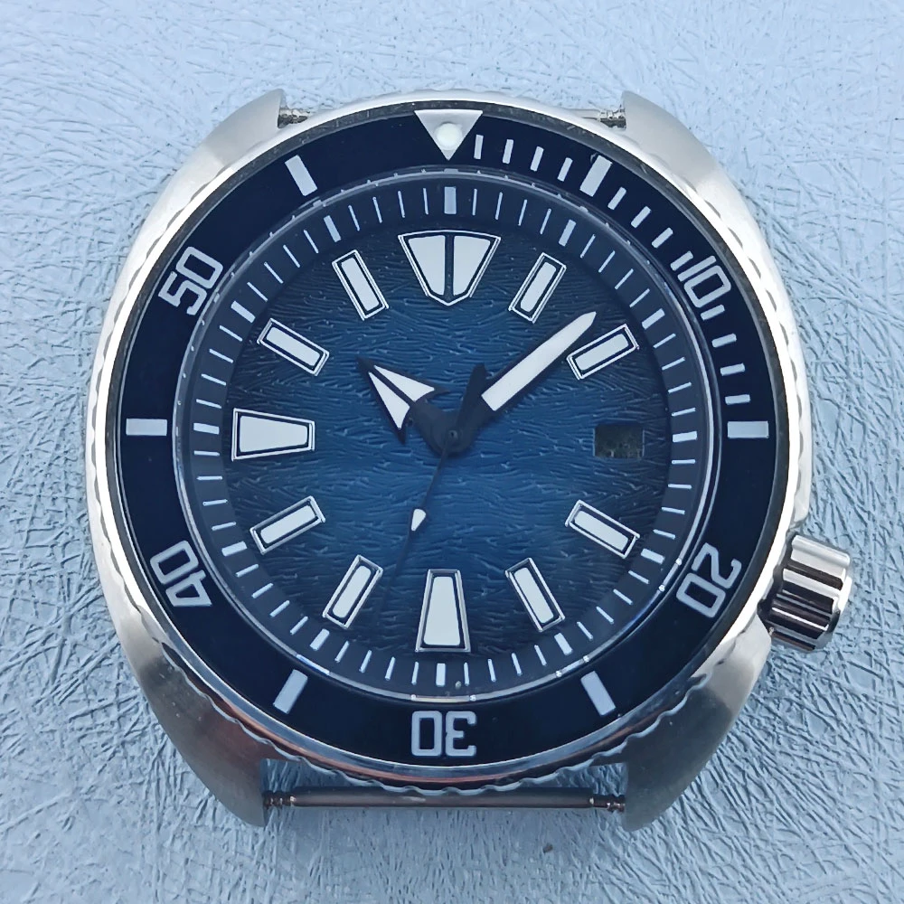 42.5mm Nh35 Movement Watch Case 316l Stainless Steel Sapphire Glass ...