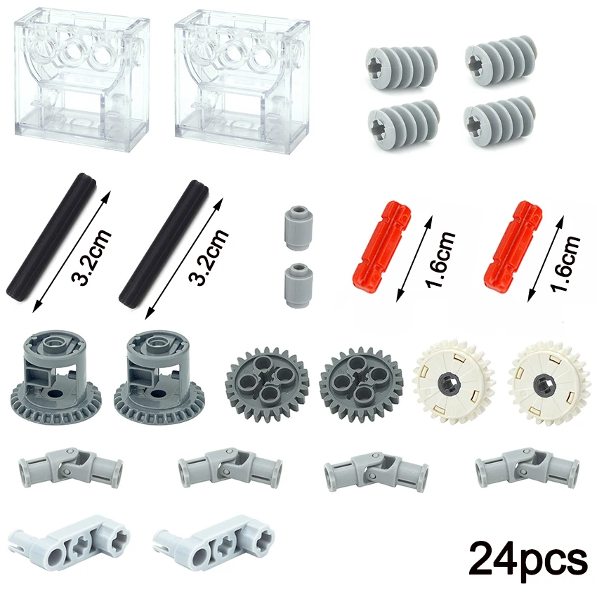 MOC-Technical-Bricks-Parts-Bulk-Multiple-Sizes-Cross-Axles-Gear-Pin ...