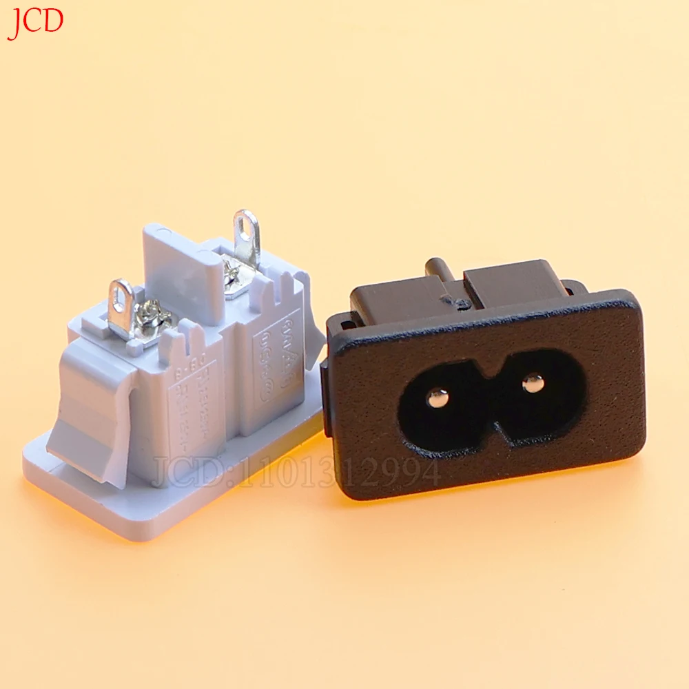 2Pcs/lot High Quality AC 250V 2.5A Iec320 C8 Male 2 Pins Power Inlet ...