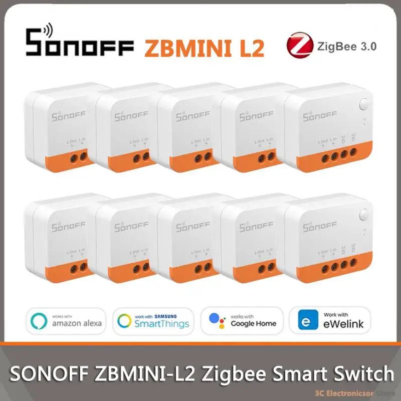 SONOFF ZBMINI L2 ZigBee Mini DIY Smart Switch No Neutral Wire Required ...