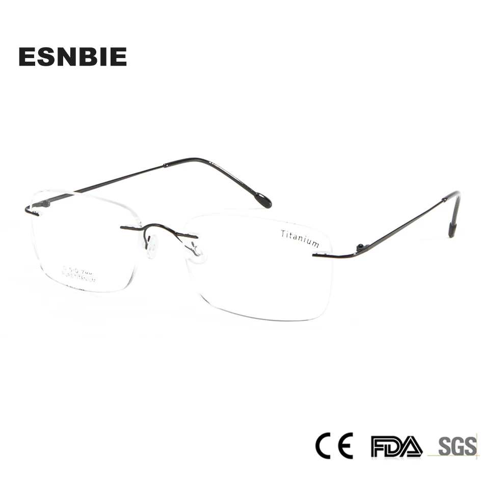Flexible-Titanium-Glasses-Frame-Men-Ultralight-Rimless-Eyeglass-Frame ...