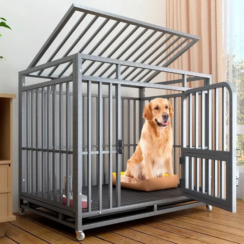 Large Dog Cages with Thickened All Square Tubes Indoor Pet Cages with ...