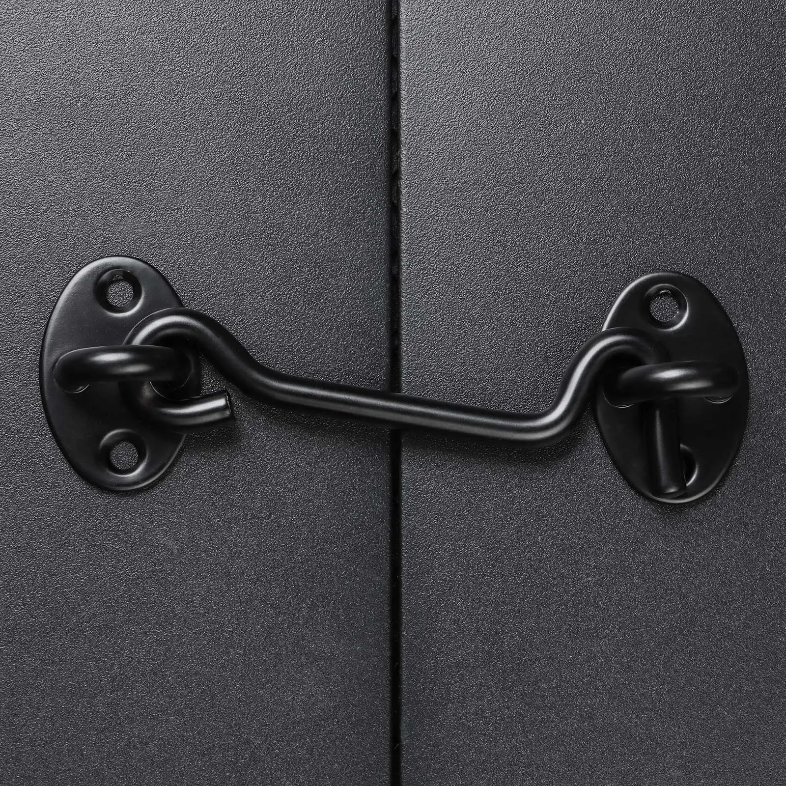 4-Inch-Simple-Hook-and-Eye-Latch-Black-Stainless-Steel-Child-Safety ...