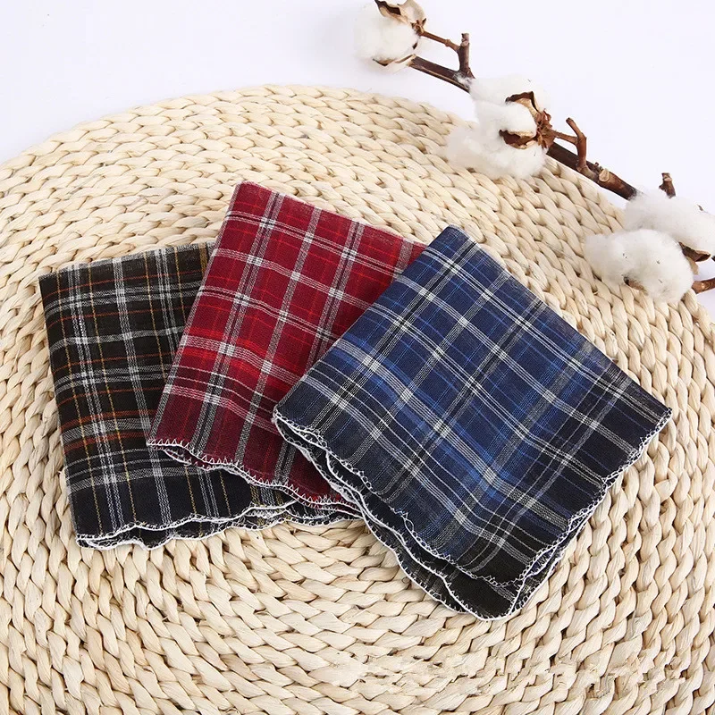3Pcs-28x28cm-Light-Thin-Men-Business-Polyester-Cotton-Plaid ...