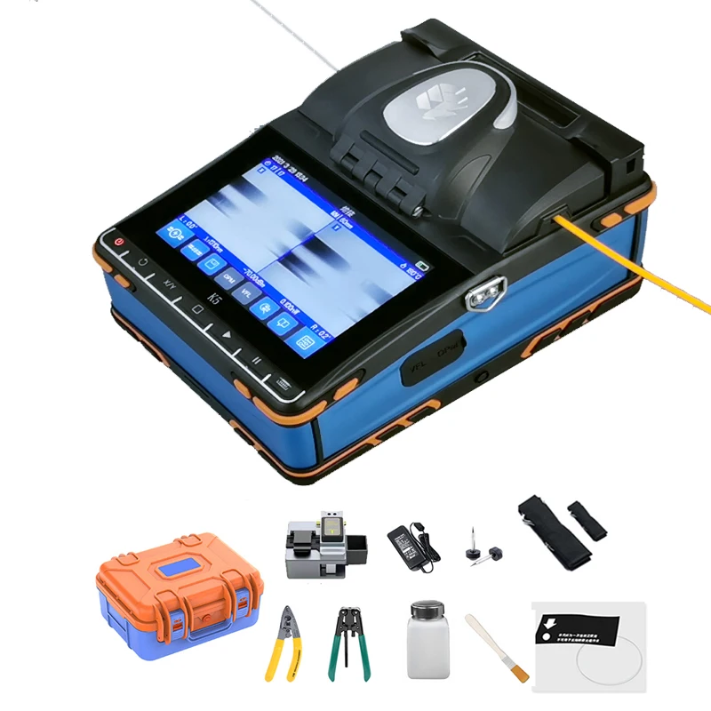 K5 optical fiber fusion splicer with touch screen OPM and VFL available ...