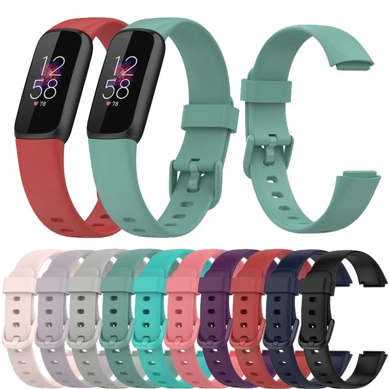 For Fitbit Luxe Silicone Strap Color Wrist Strap Smart Watch ...