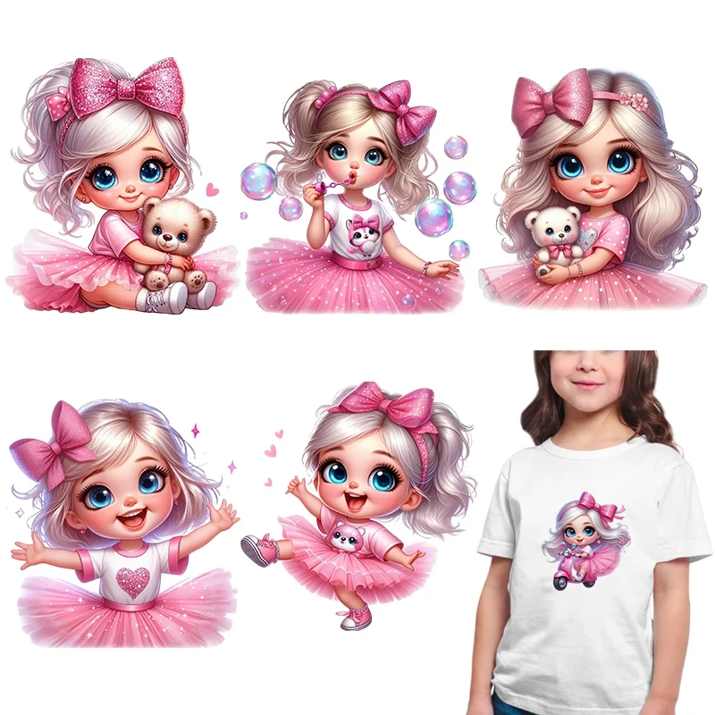 Balloons and funny loli little girls Iron On Transfer Vinyl Heat ...