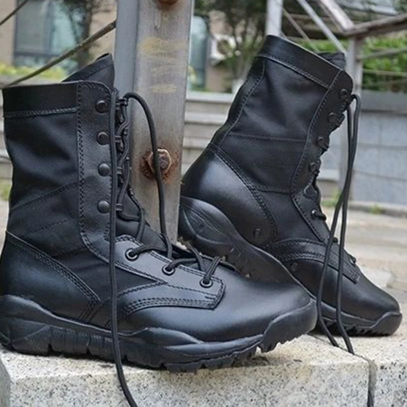 Summer-Mesh-Ultra-Light-Breathable-Slip-Resistant-Combat-Boots-Men ...