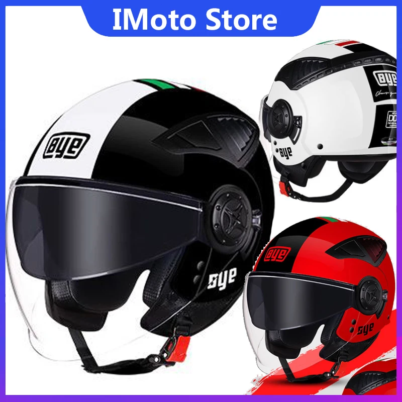 3-4-Open-Face-Summer-Jet-Scooter-Half-Face-Motorbike-Helm-Matte-Black ...