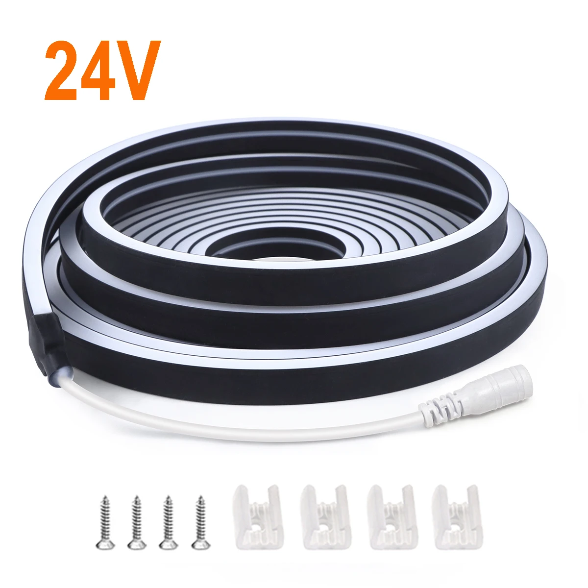 1-Roll-Flexible-LED-Neon-Strip-6MMx12MM-Soft-Black-Silica-Gel-Tube-Led ...