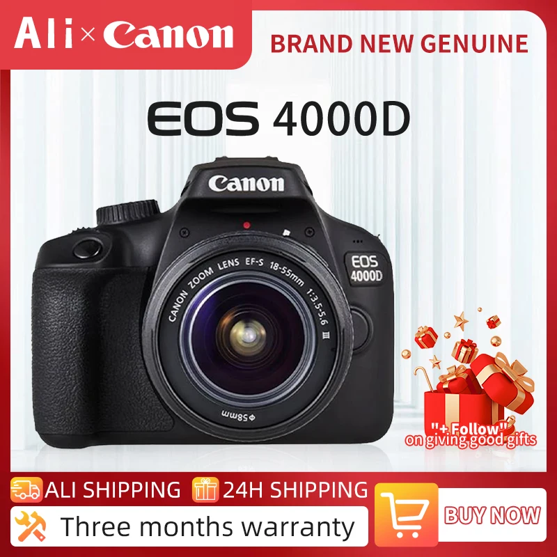 Canon EOS 4000D DSLR camera APS frame entry-level EOS Rebel T100 high-definition digital camera ...