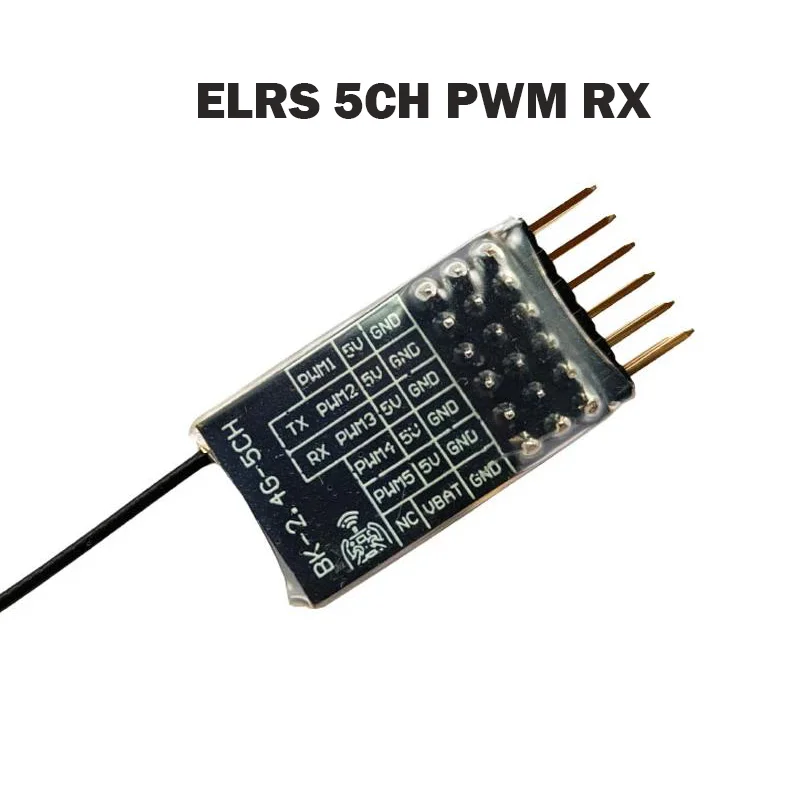 Bayck elrs 2.4g 5ch pwm expressslrsレシーバー、2.0dbi 2.4g銅パイプアンテナpwm/crsf ...