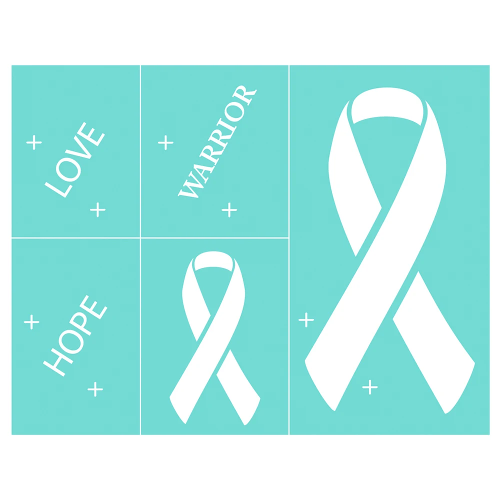 Breast Cancer Ribbon Stencil Template