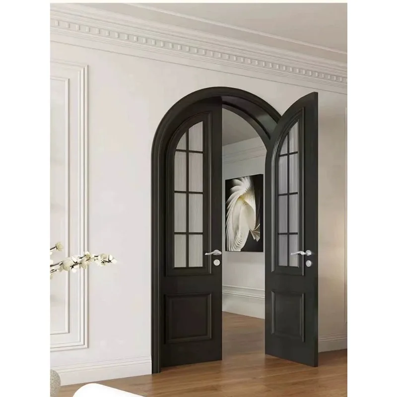 Arc-arched-door-solid-wood-paint-door-cream-air-bathroom-door-opposite ...