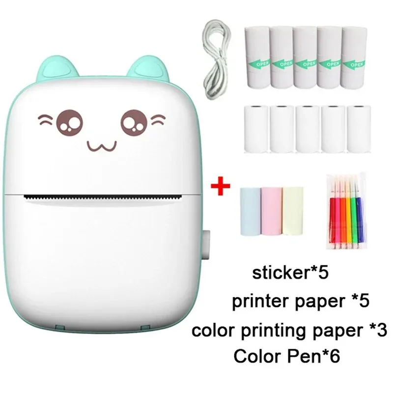 Mini-Label-Printer-Thermal-Portable-Printers-Stickers-Paper-Inkless ...