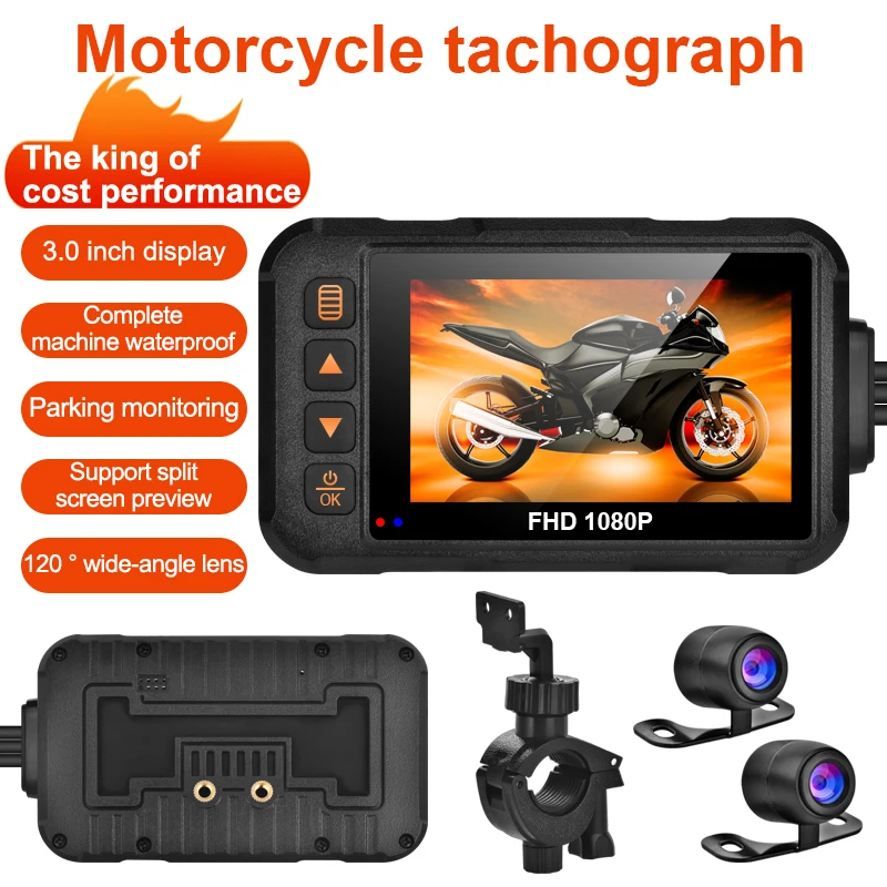 720P-Motorcycle-Camera-DVR-Waterproof-Motorcycle-Dashcam-3-0Inch-Front ...