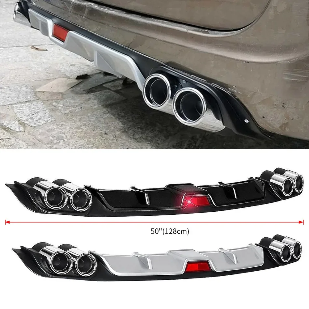Car Rear Bumper Spoiler Universal ABS 120-128CM Rear Bumper Lip ...