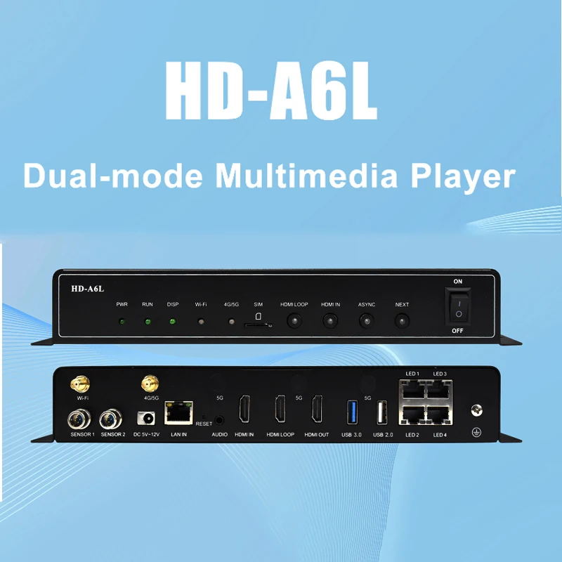 Huidu Dual-mode LED Display Player HD-A6 / HD-A6L Support 1920 x 1200 ...