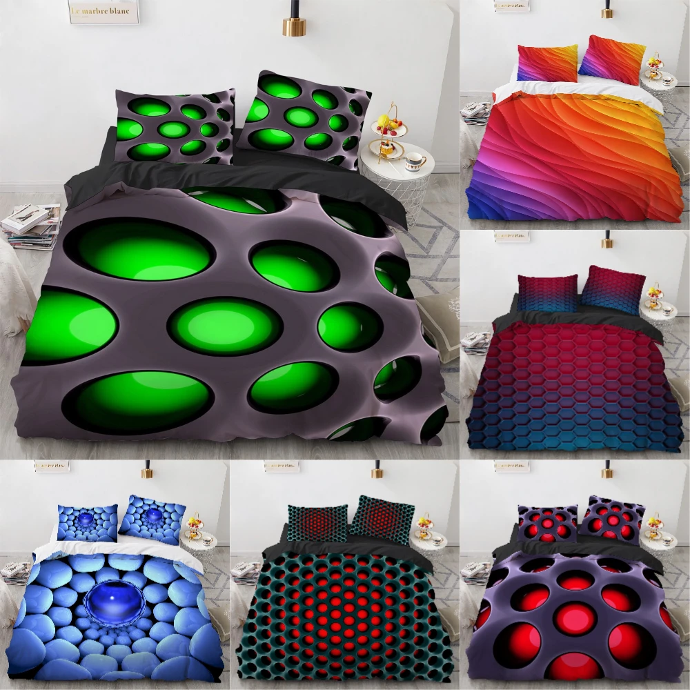 Abstract-3D-Print-Pattern-Bedding-Set-Home-Bedroom-Decor-Full-Size ...