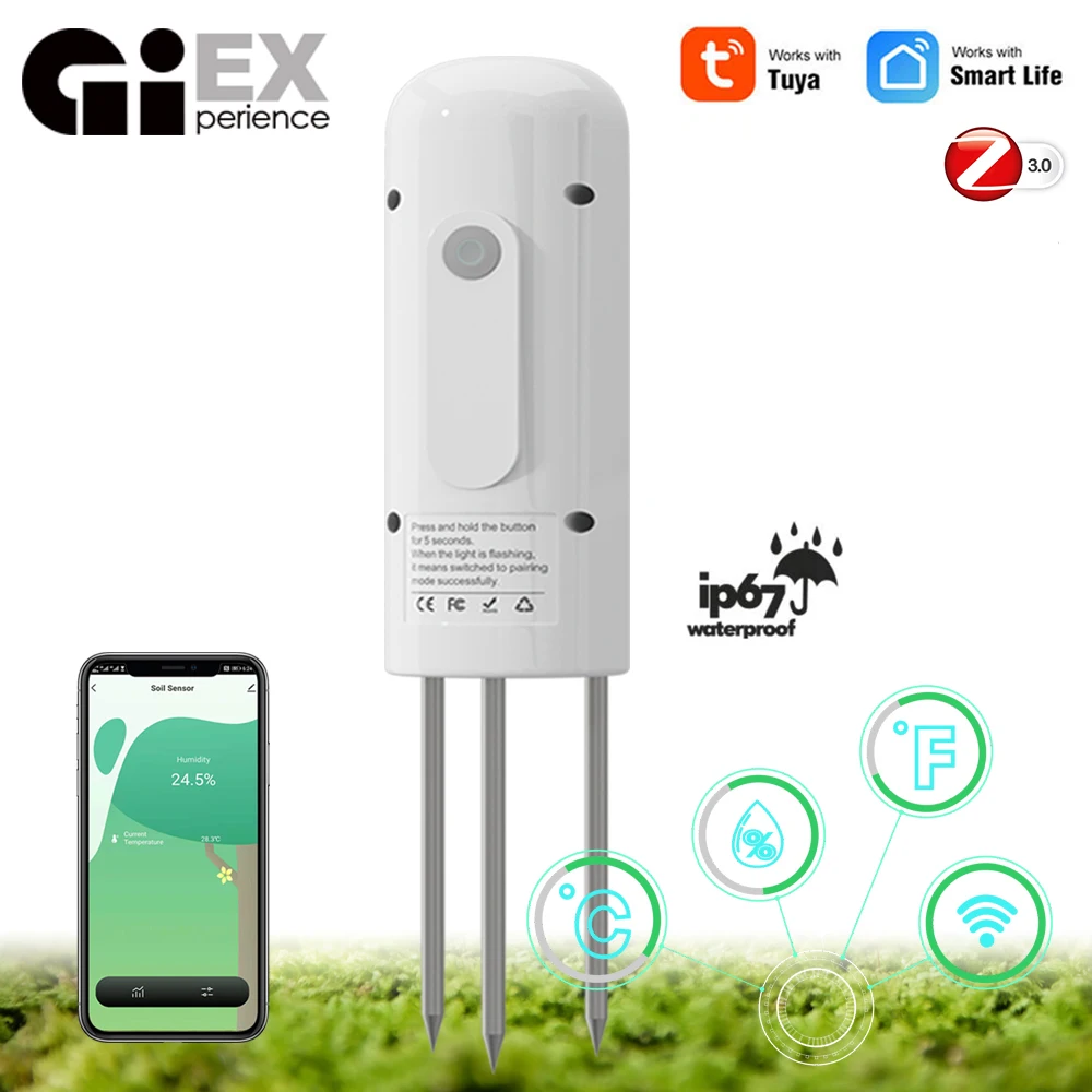 ZIGBEE-Plant-Monitor-Outdoor-Soil-Temperature-Meter-Moisture-Humidity ...