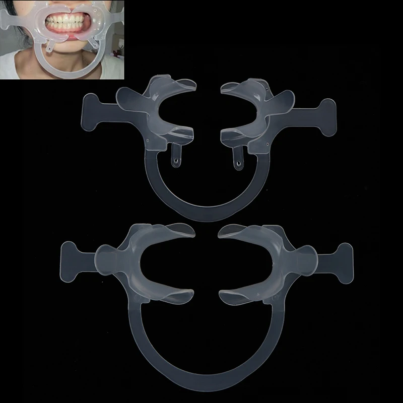 Plastic-Dental-Tool-C-Shape-Intraoral-Cheek-Lip-Retractor-Opener-Double ...