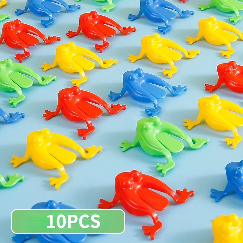 NEW-10Pcs-Jumping-Frog-Bounce-Toys-For-Kids-Novelty-Assorted-Stress ...