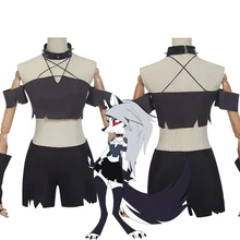 Helluva Boss Loona Cosplay para mujer, Top corto y pantalones cortos de ...