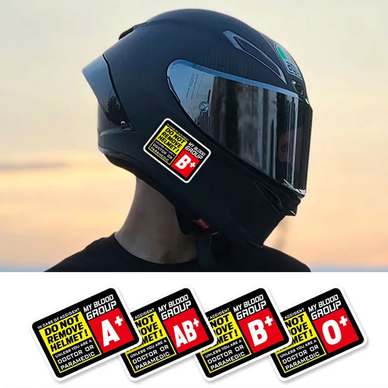 Blood Type Race Car Driver Helmet Decoration Motorcycle Front Fairing ...