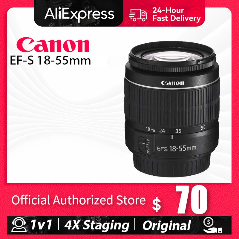 Canon EF S 18 55mm F3.5 5.6 III EFS 18 55 SLR APS C DSLR Camera Lens ...
