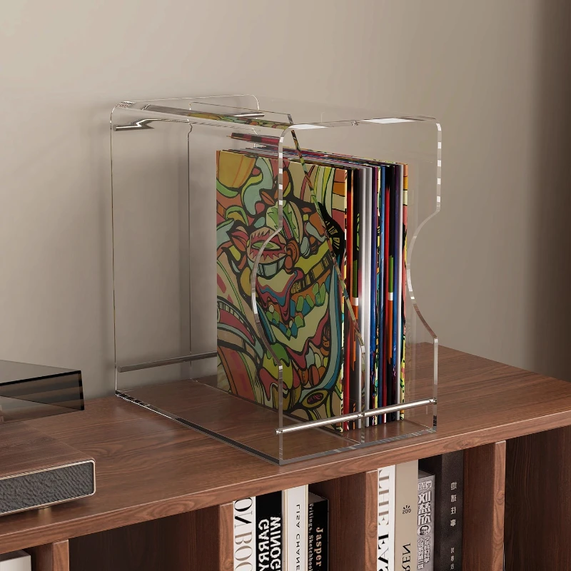 Modern Multi-Layer Acrylic Display Stand Transparent LP Record Storage ...
